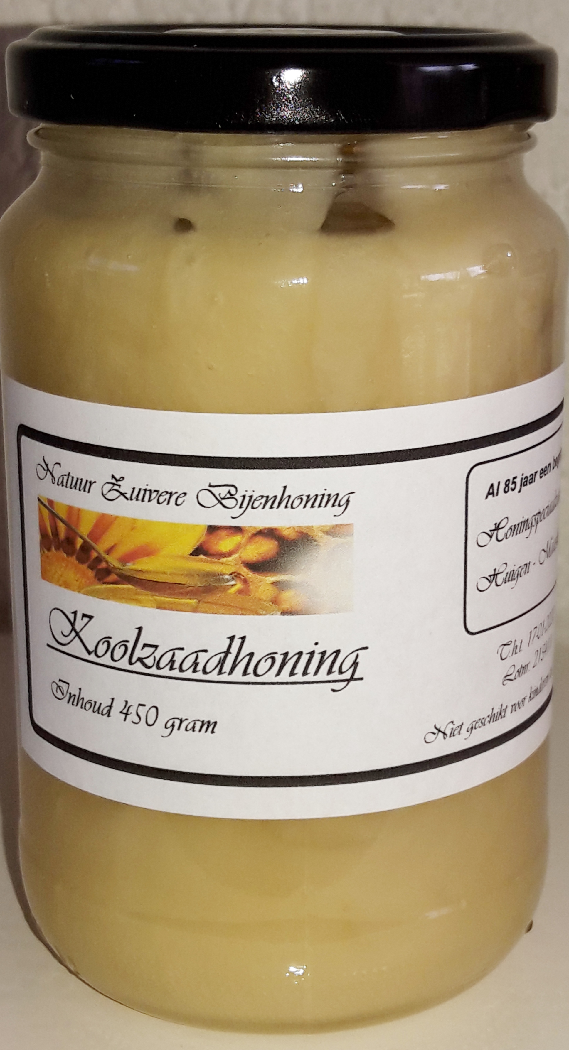 Overheerlijke Witte Koolzaadhoning (450 gram)