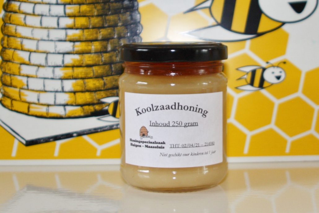 Koolzaadhoning 250 gram - Honinghandel K.J. Huigen